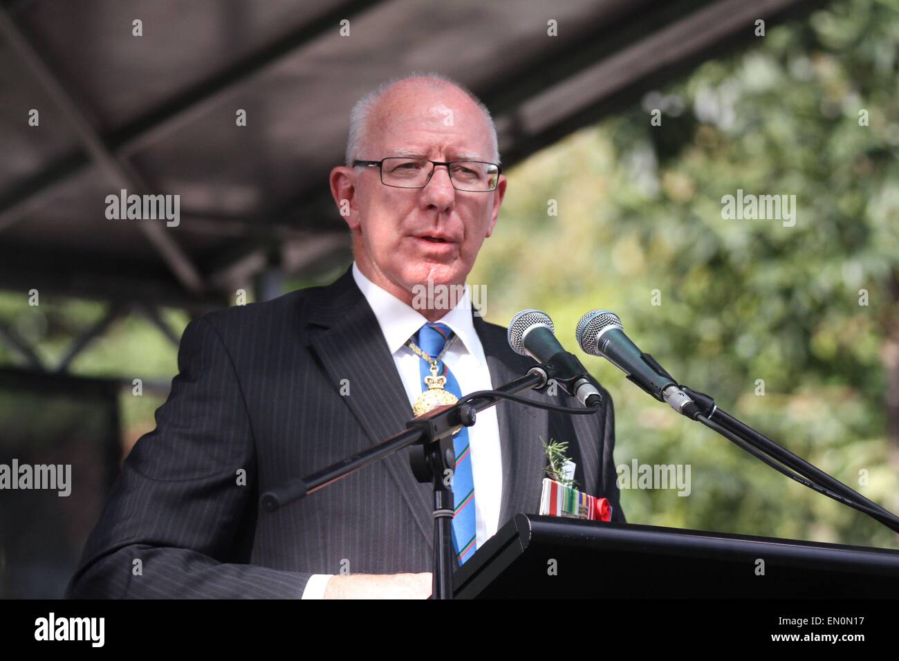 Sydney, Australia. 25 April 2015. Pictured is the Governor of New South ...