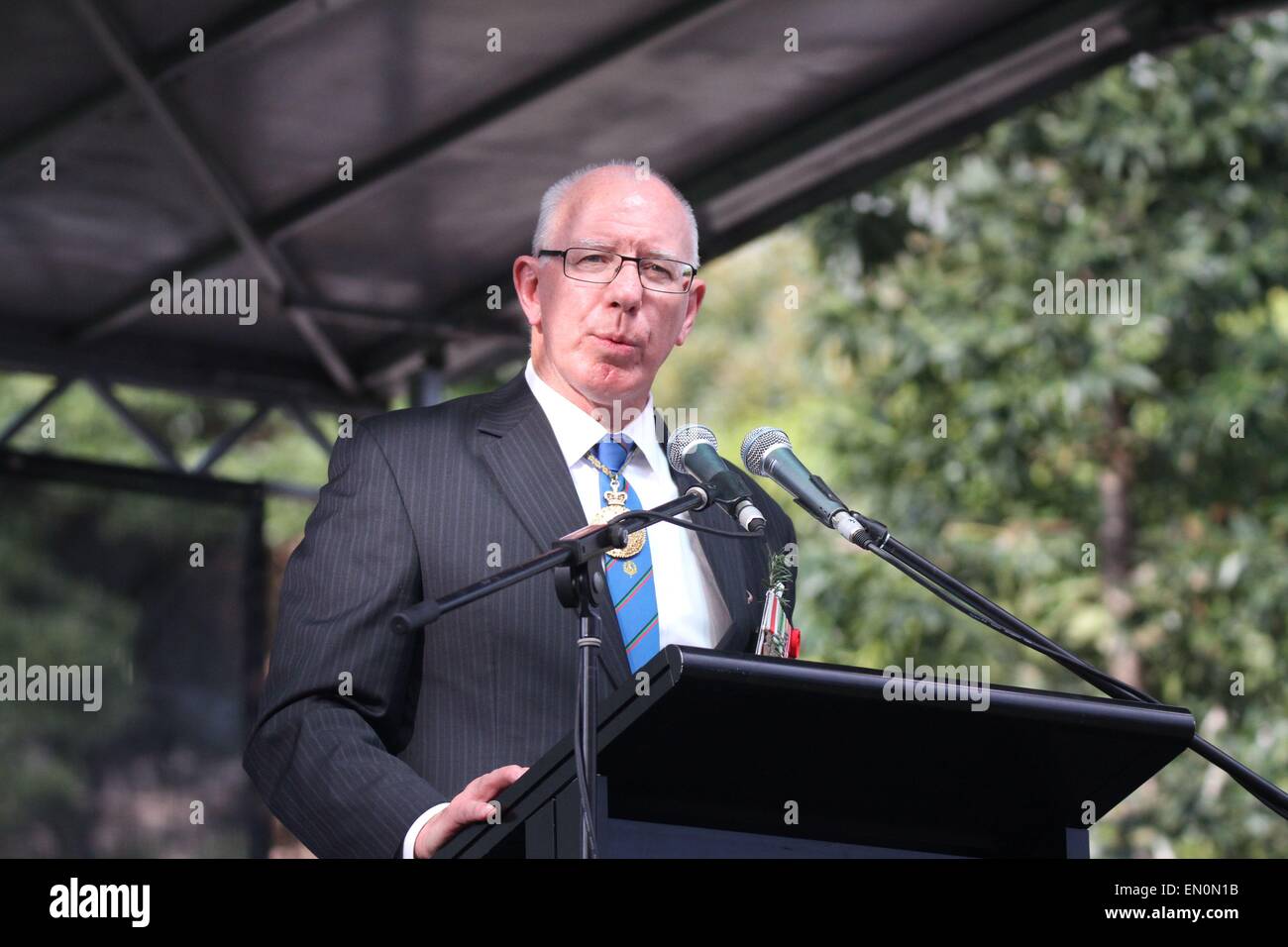 Sydney, Australia. 25 April 2015. Pictured is the Governor of New South ...