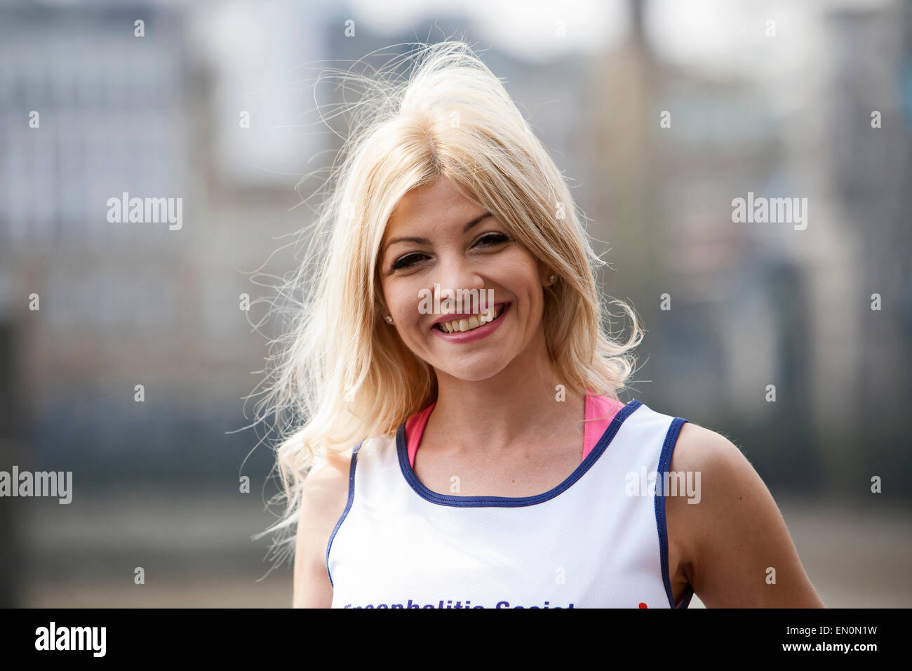 Soprano Aliki Chrysochou attends a a photocall by Tower Bridge ahead of ...
