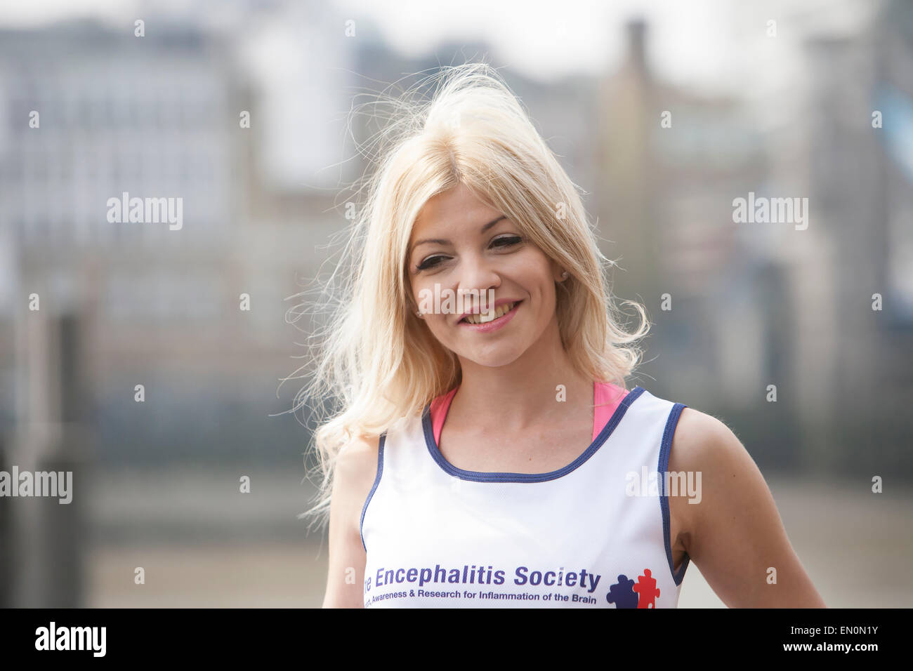 Soprano Aliki Chrysochou attends a a photocall by Tower Bridge ahead of ...