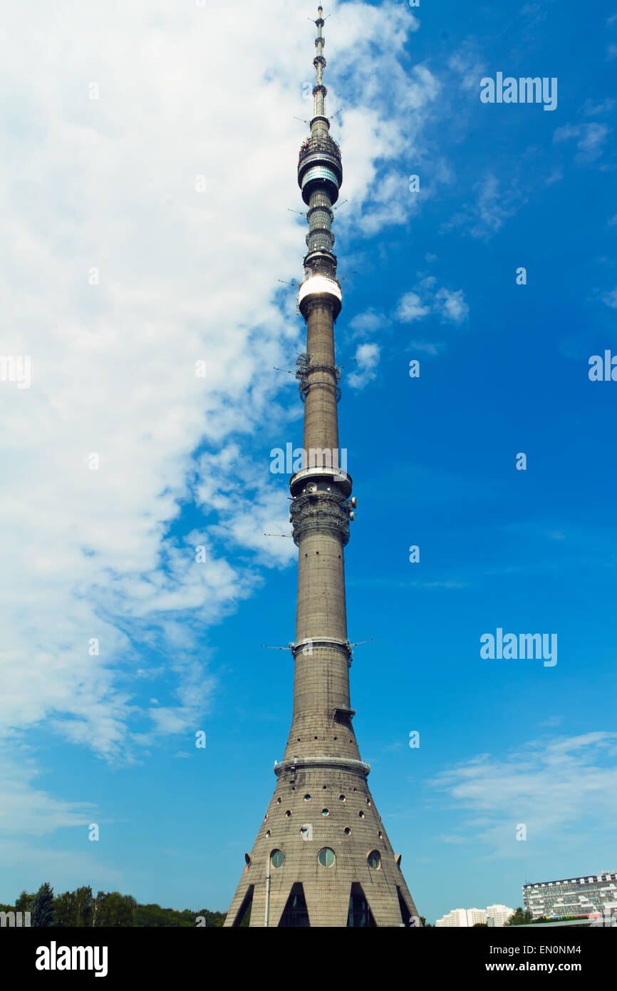 Ostankino TV Tower in Moscow, Russia standing 540.1 metres (1,77 Stock ...