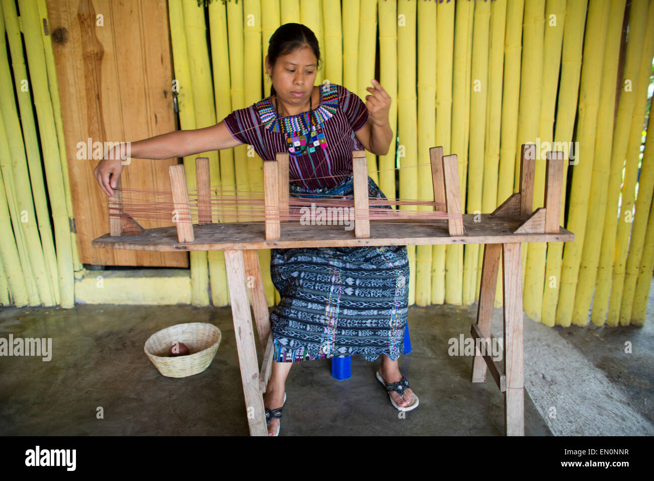 Traditional handwoven Mayan textile, Guatemala Stock Photo - Alamy