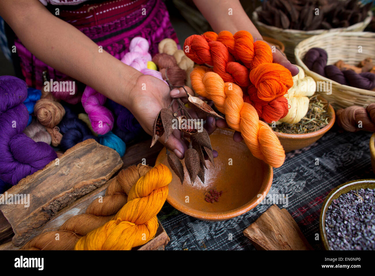 Traditional handwoven Mayan textile, Guatemala Stock Photo - Alamy
