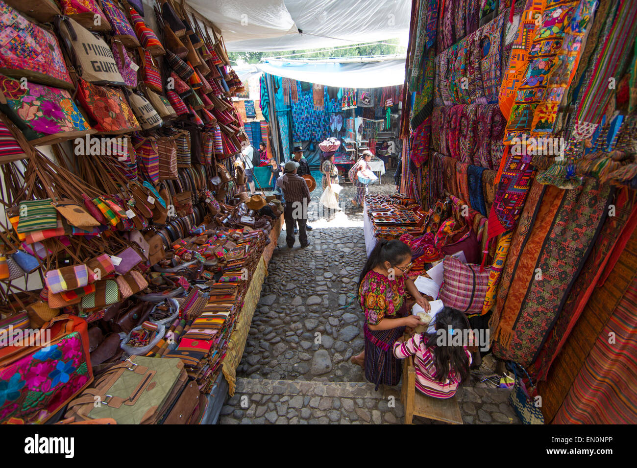 Traditional handwoven Mayan textile, Guatemala Stock Photo - Alamy