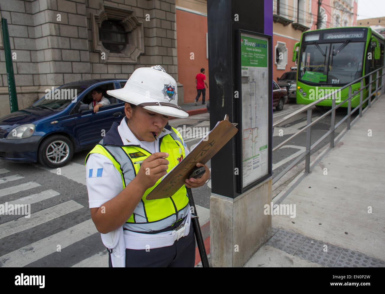 traffic police officer in Guatemala Stock Photo - Alamy