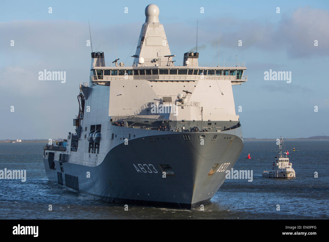 Dutch naval (joint support ship) vessel KAREL DOORMAN came back from ...