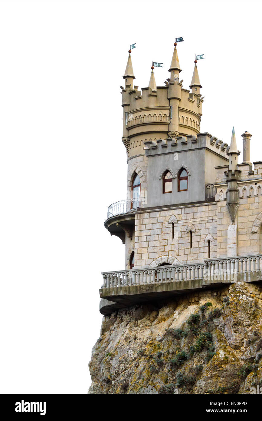 Medieval castle over white background. Swallow's Nest, The Crime Stock ...
