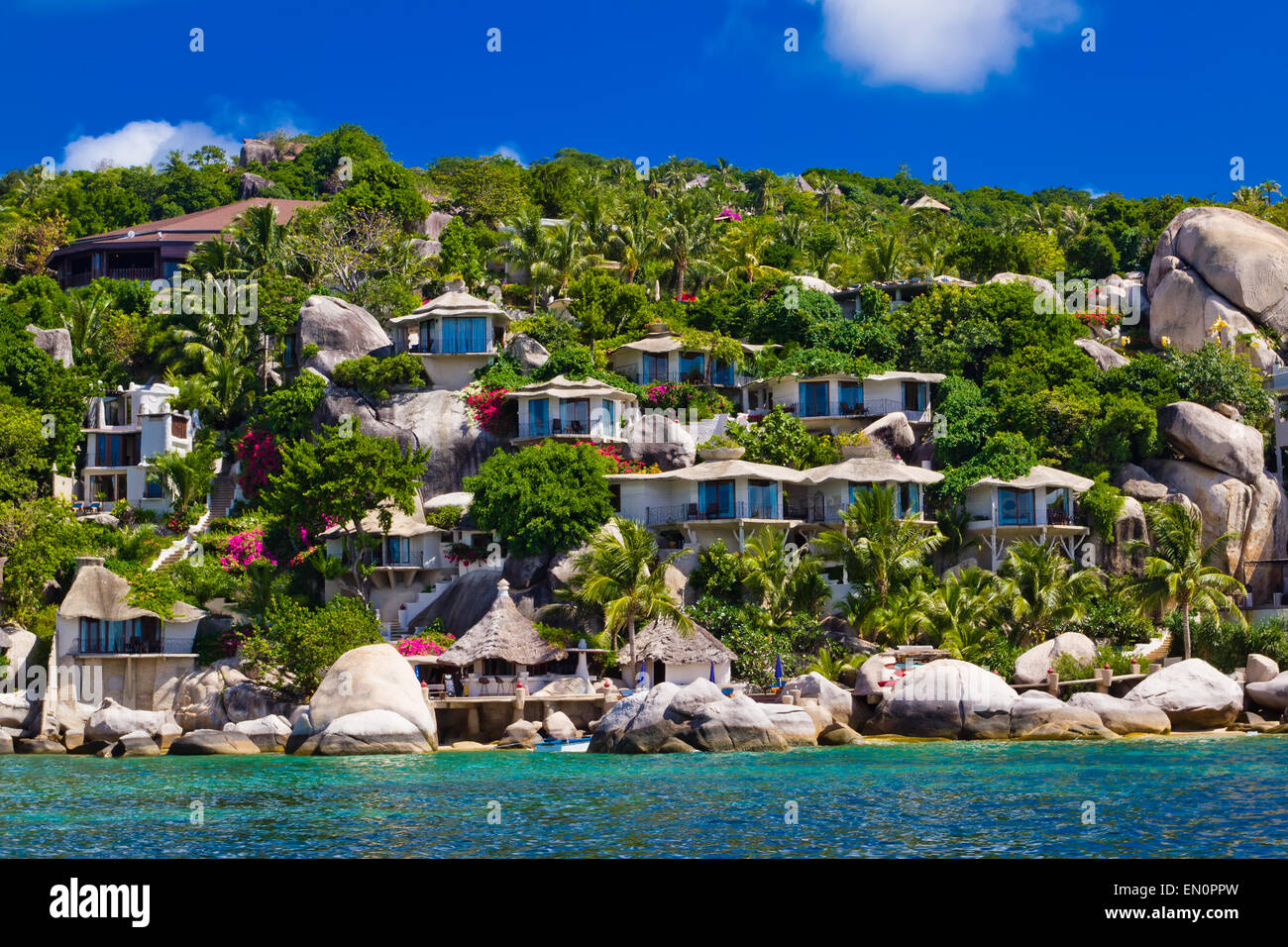 Beautiful tropical resort. Koh Tao island, Kingdom of Thailand Stock ...