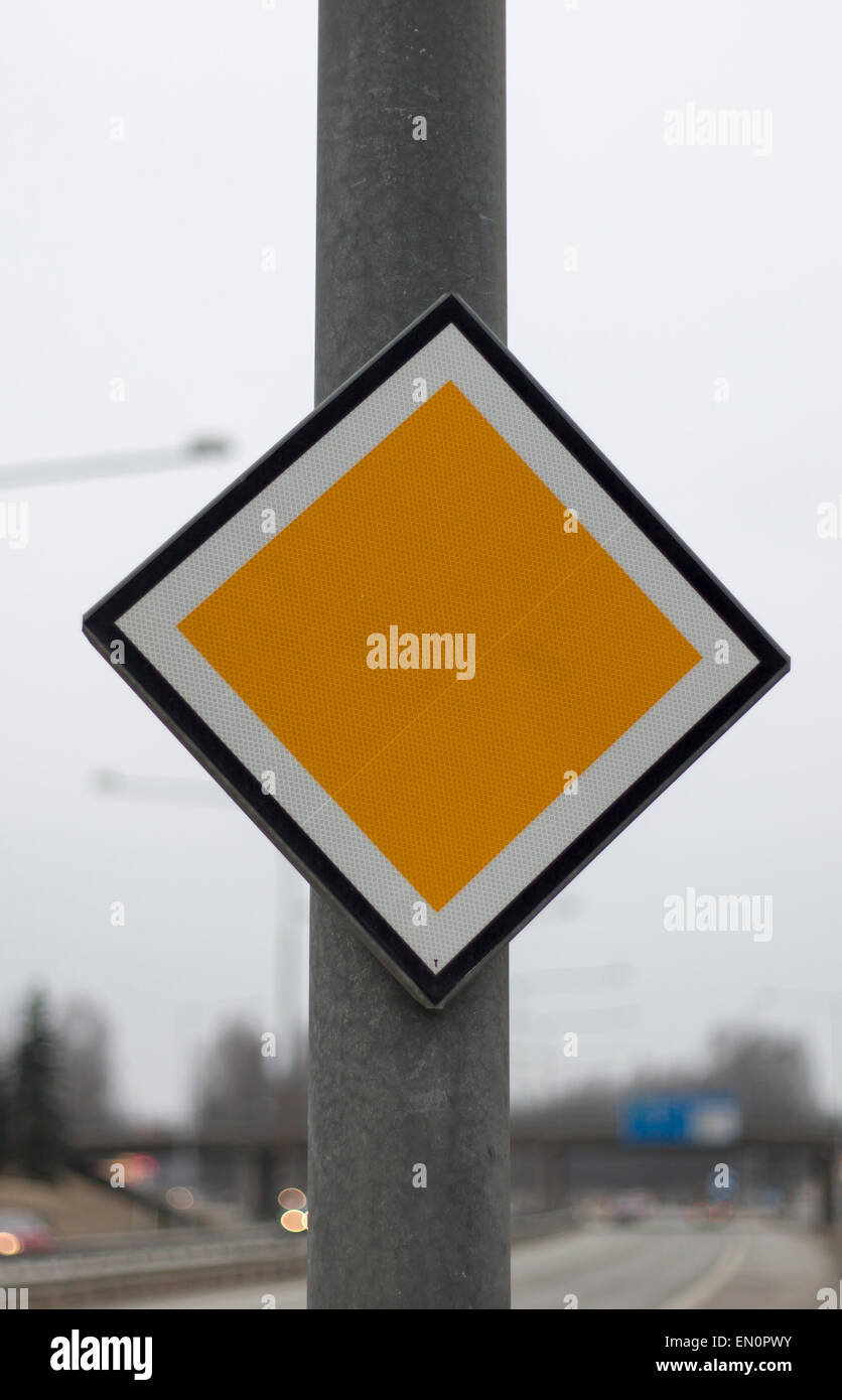 Arterial Road Sign by highway Stock Photo - Alamy