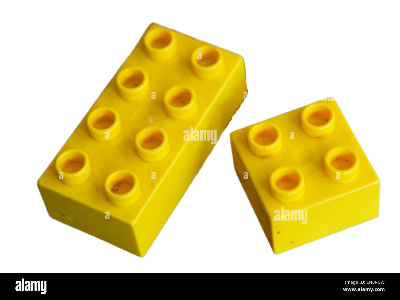 Plastic toy blocks construction Cut Out Stock Images & Pictures - Alamy