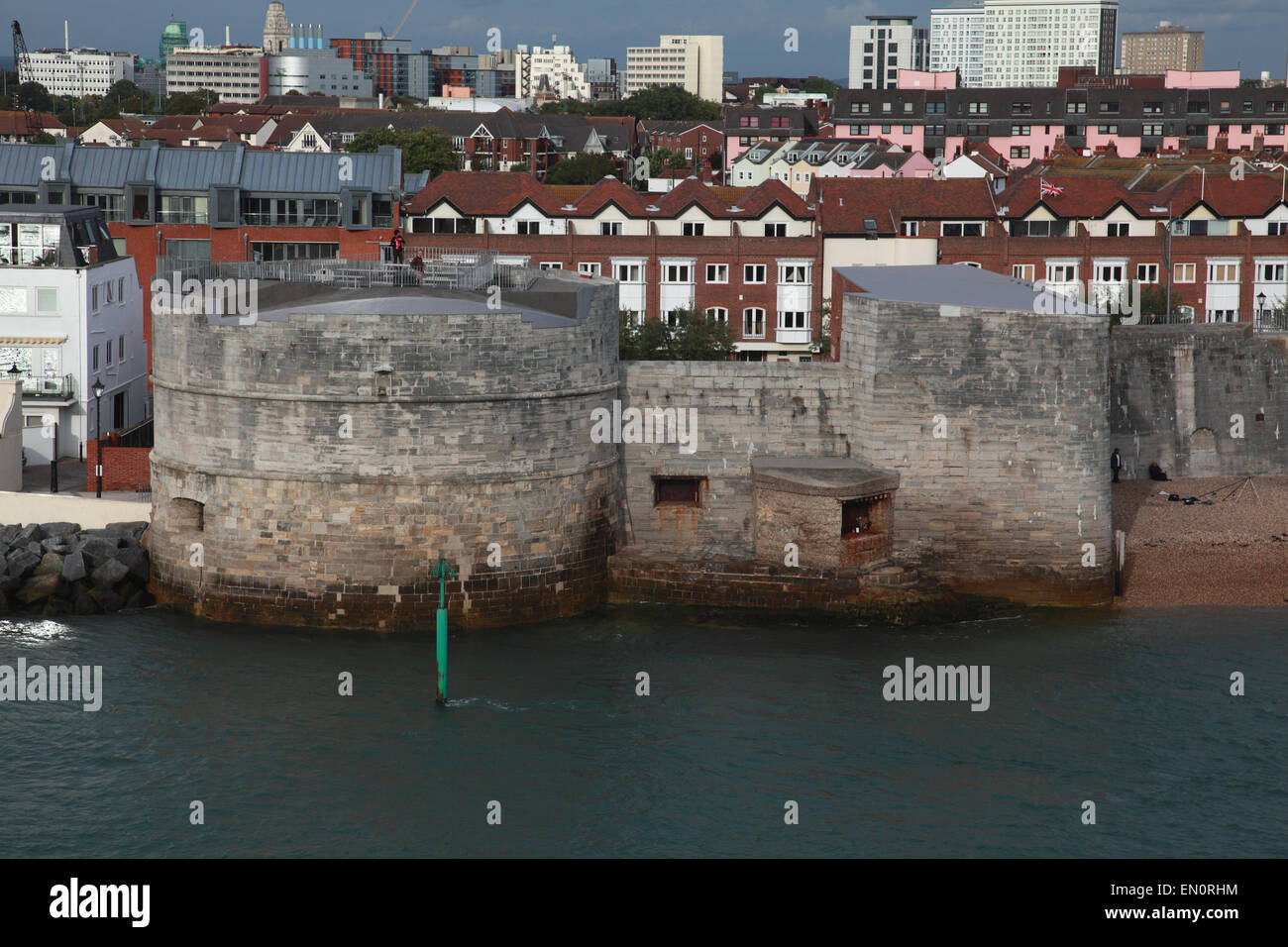 The Round Tower, a fortification built in 1418 to defend the entrance ...