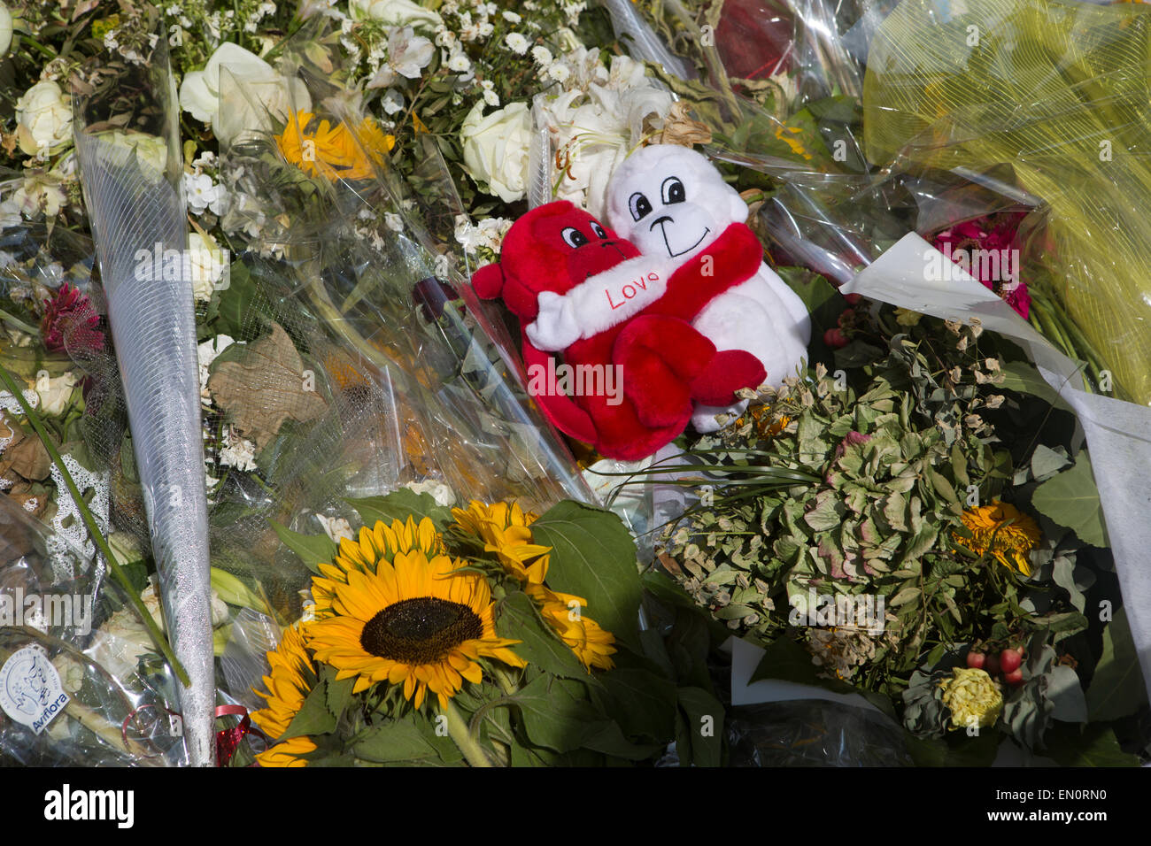 memorial of MH 17 crash at schiphol airport (17 juli 2014 Stock Photo ...