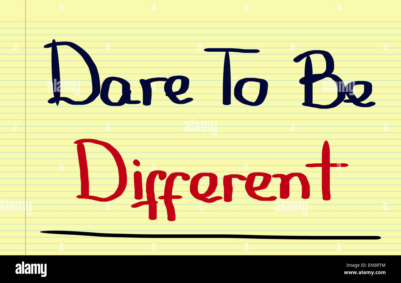 Dare To Be Different Concept Stock Photo - Alamy