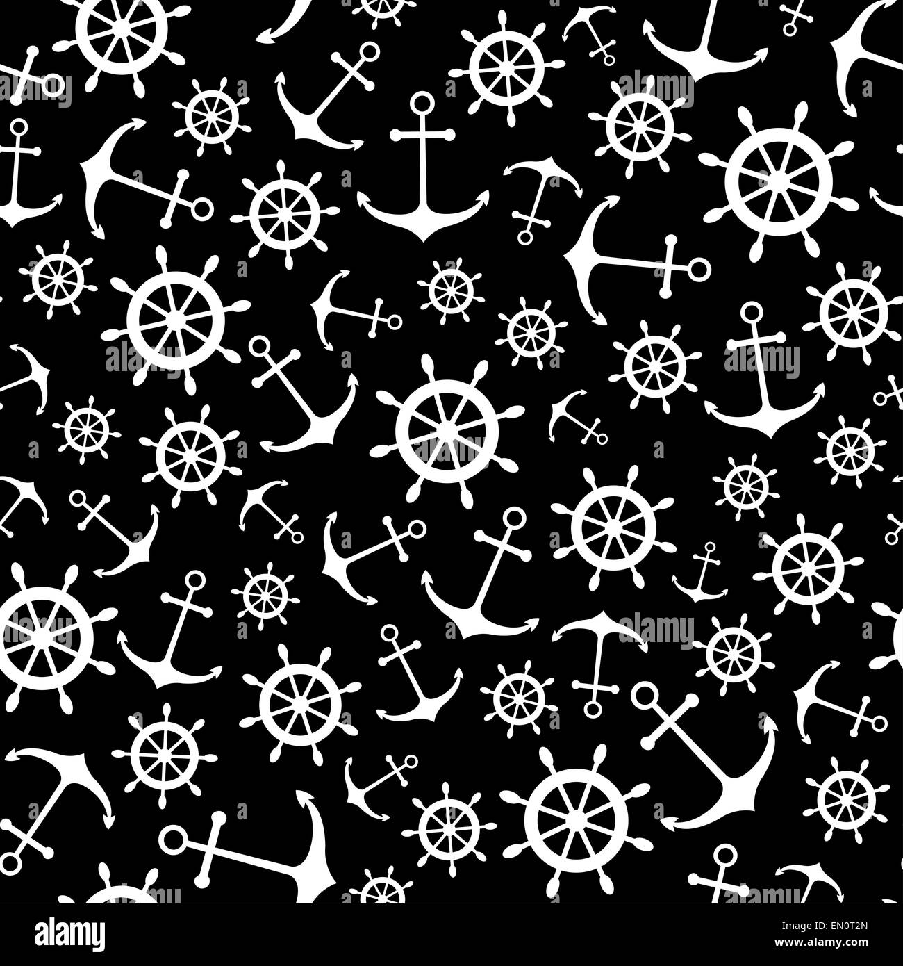 Seamless nautical pattern Stock Photo - Alamy