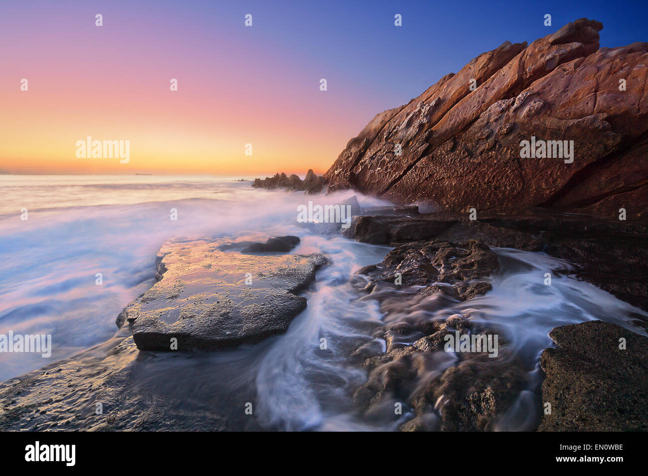 Azkorri beach at the sunset Stock Photo - Alamy