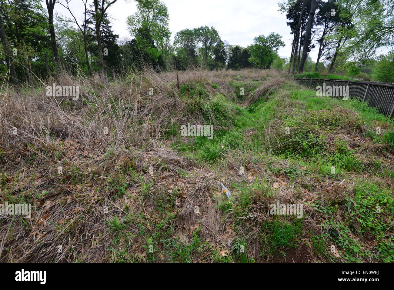 American Civil War Earth Fort Stock Photo - Alamy