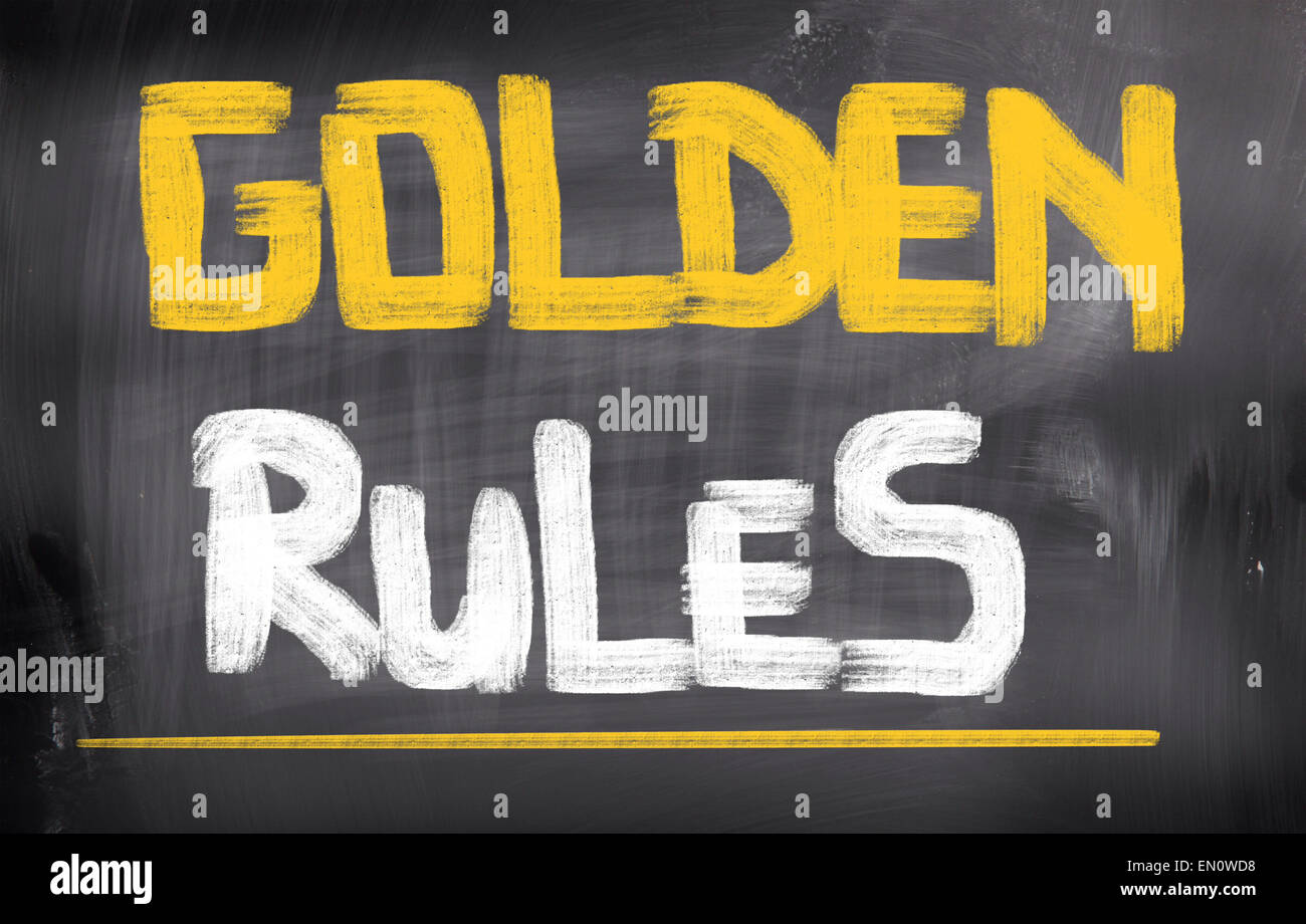 Golden Rules Concept Stock Photo - Alamy