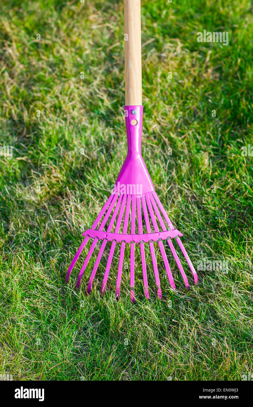Lawn rake hi-res stock photography and images - Alamy