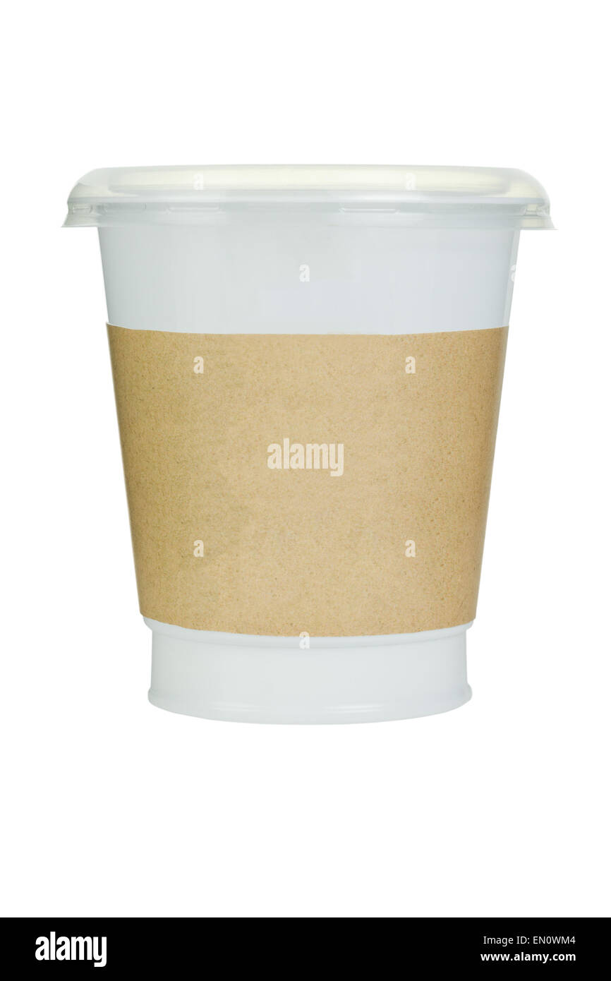 White plastic container with blank label. Isolated on white back Stock ...