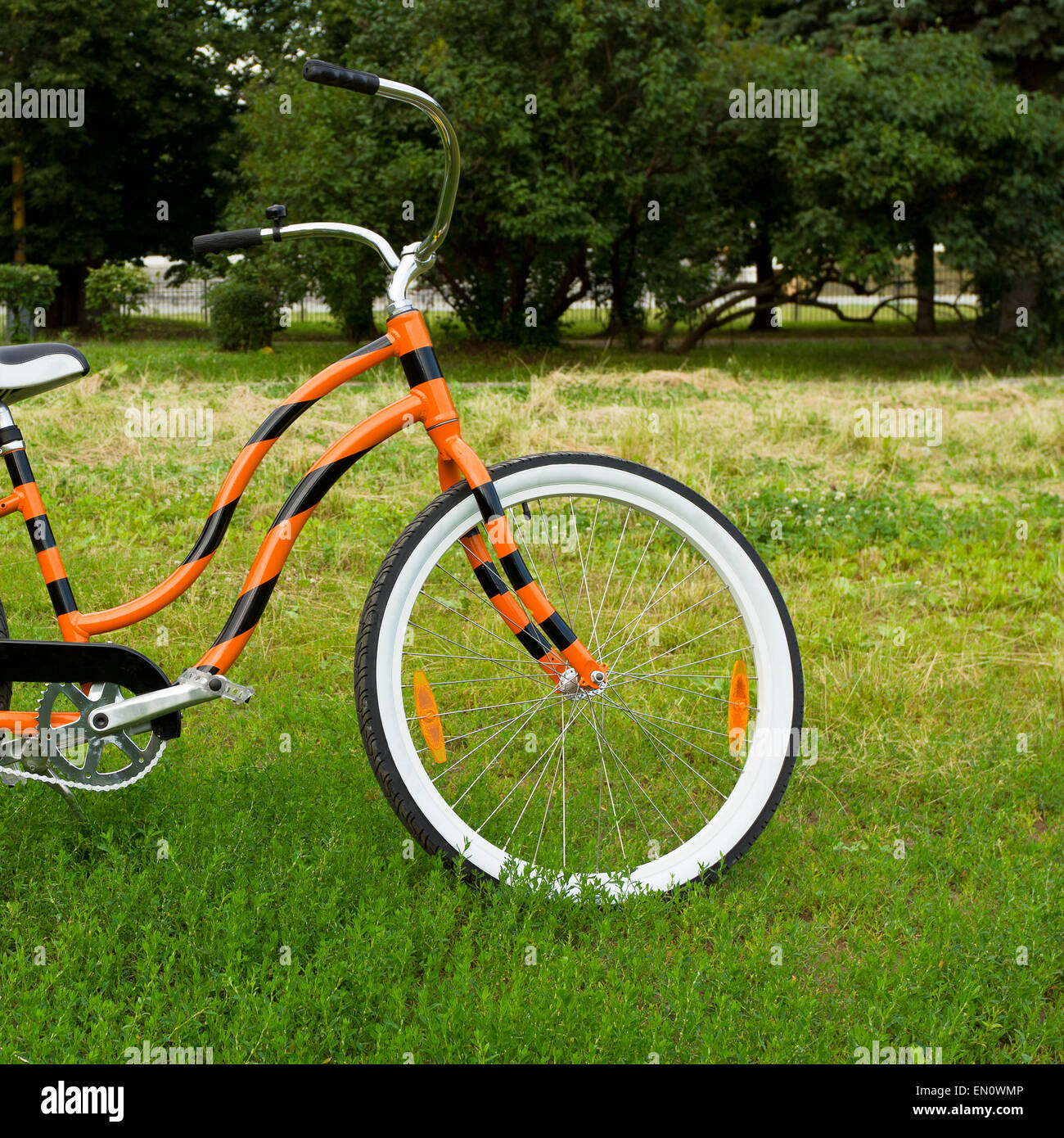 Bicycle orange bike cycle recreation hi-res stock photography and ...