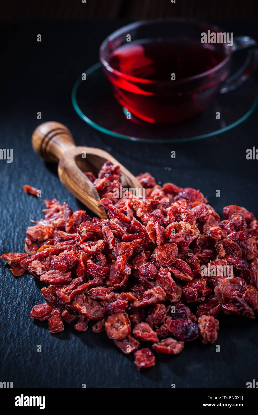 Dried cranberries for hot tea or punch Stock Photo - Alamy