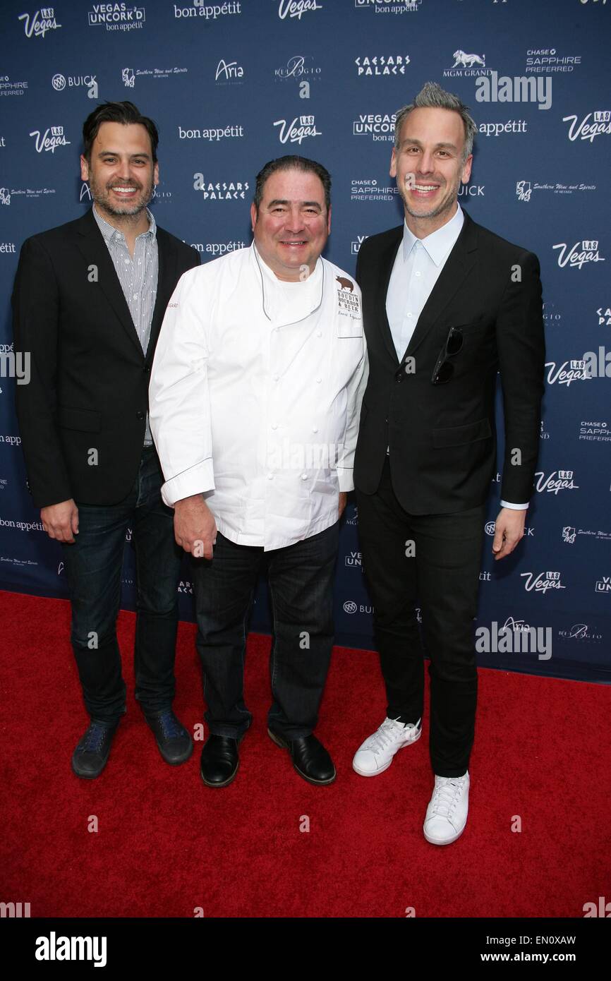 Las Vegas, NV, USA. 24th Apr, 2015. Andrew Knowlton, Emeril Lagasse ...
