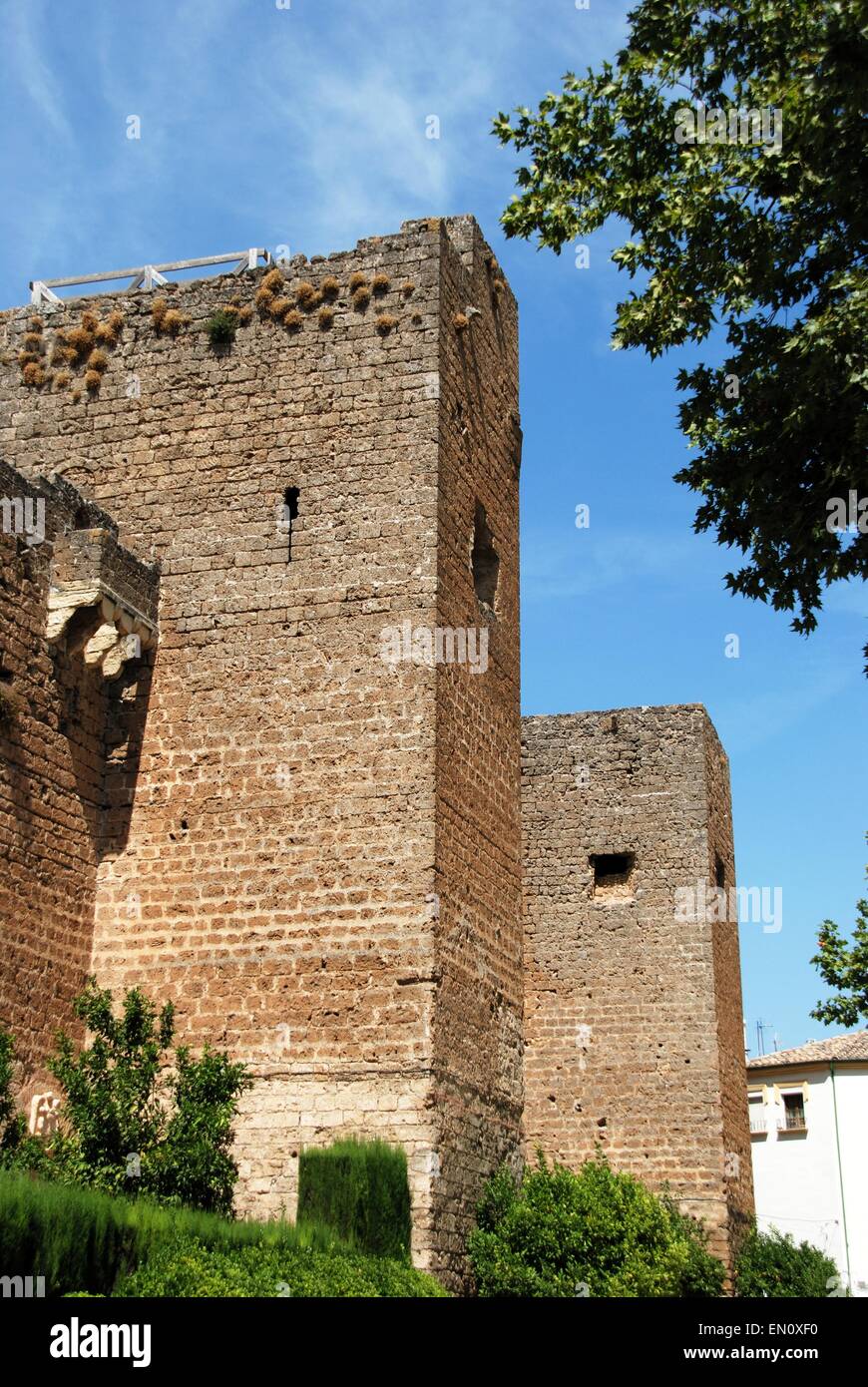 View of the Arabic castle (Castillo Arabe), Priego de Cordoba, Cordoba ...