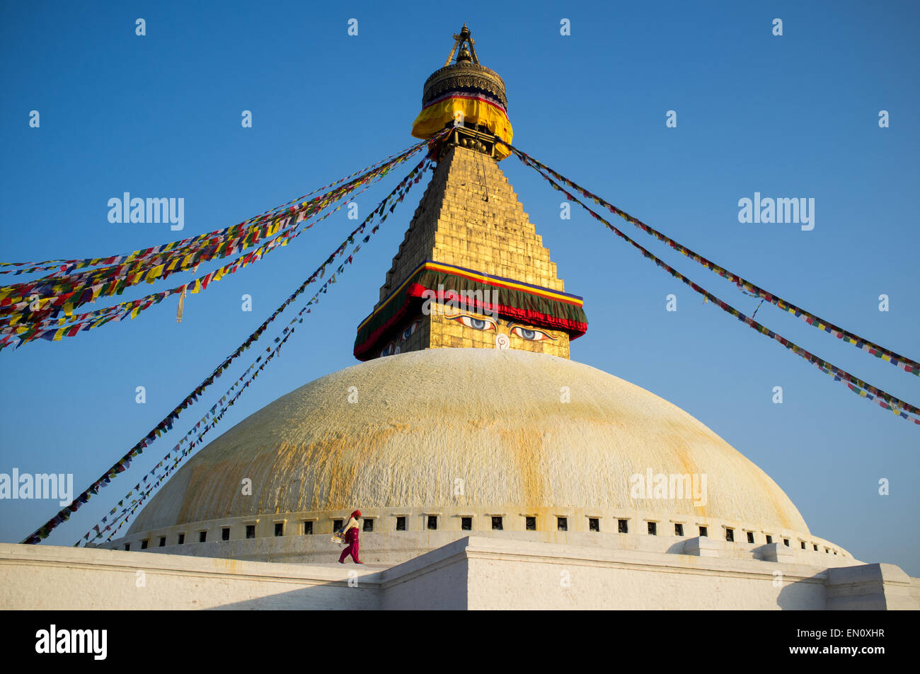 Boudhanath stupa, Kathmandu, UNESCO World Heritage Site, Nepal, Asia ...