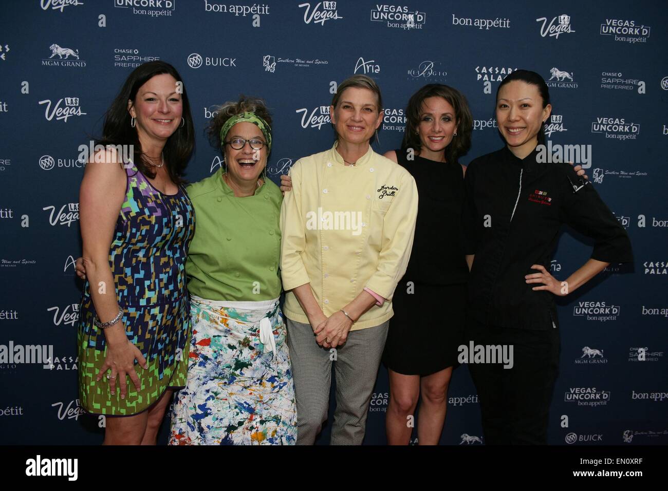 Las Vegas, NV, USA. 24th Apr, 2015. Cathy Tull, Susan Feniger, Mary Sue ...
