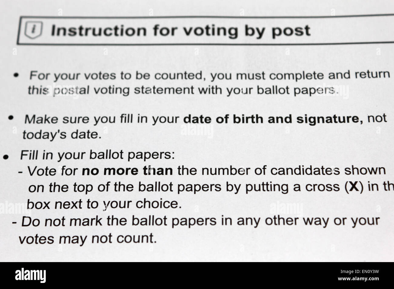 Ballot paper uk general election hi-res stock photography and images ...