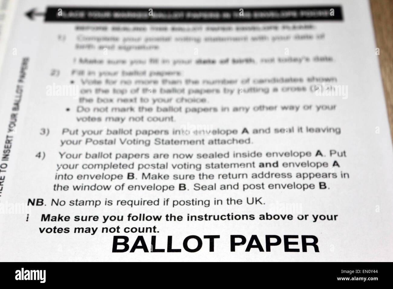 Postal ballot hi-res stock photography and images - Alamy