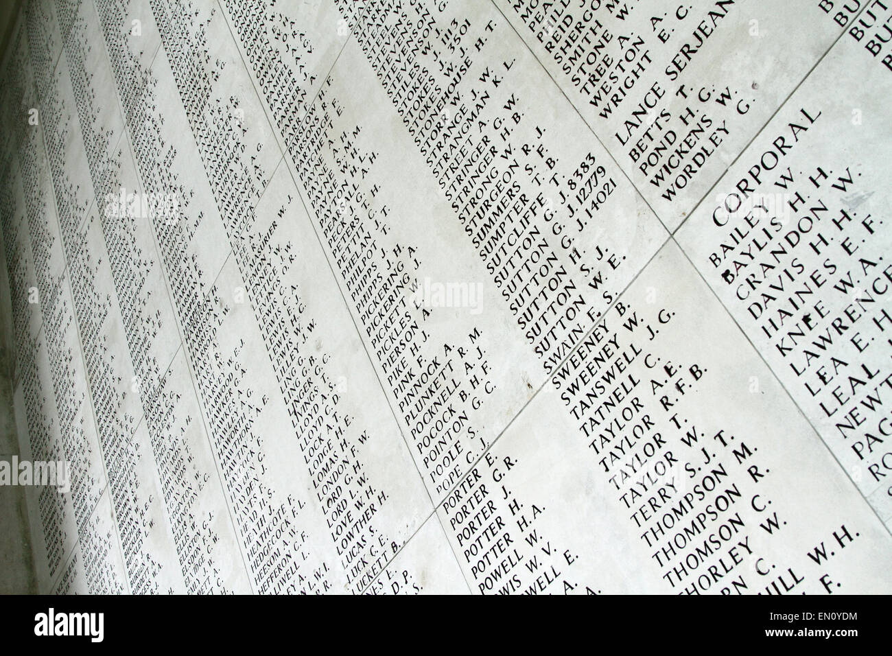 Names of soldiers killed in world war 1 hi-res stock photography and ...