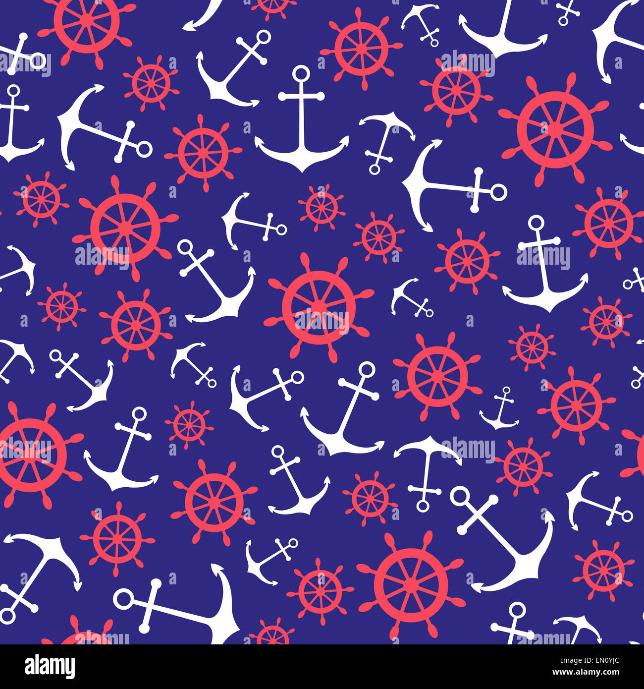 Seamless nautical pattern Stock Photo - Alamy