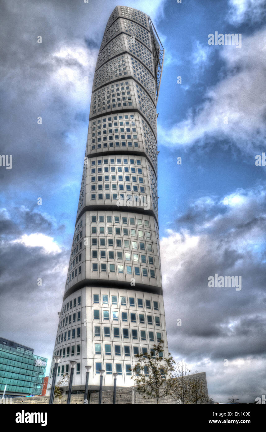 Hdr turning torso malmo sweden sky landmark Stock Photo - Alamy