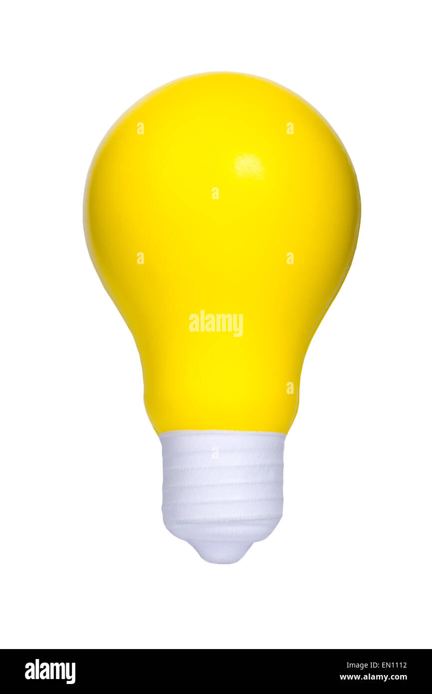 Yellow bulb light isolated on white background Stock Photo - Alamy