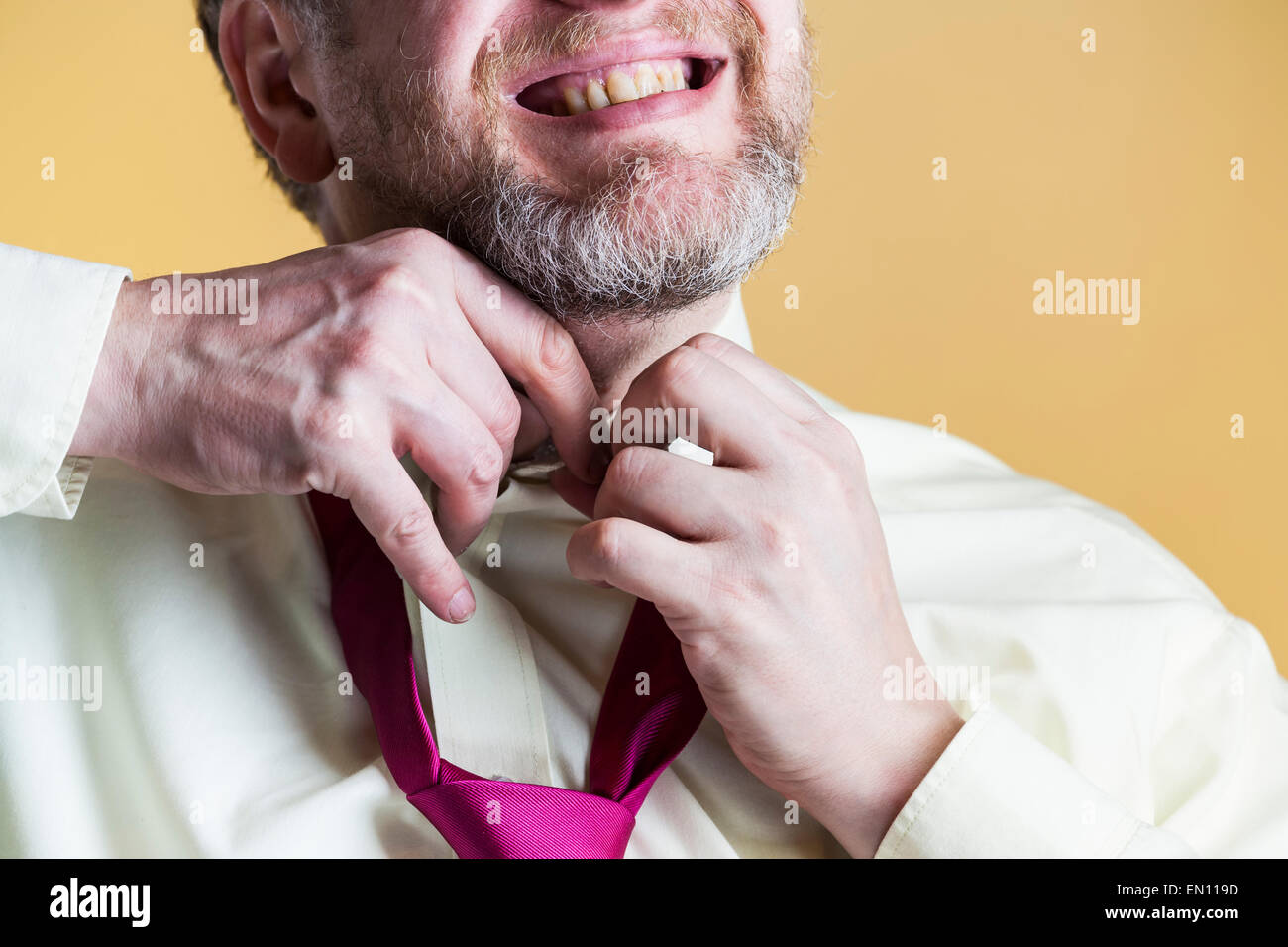 Necktie look hand hi-res stock photography and images - Alamy