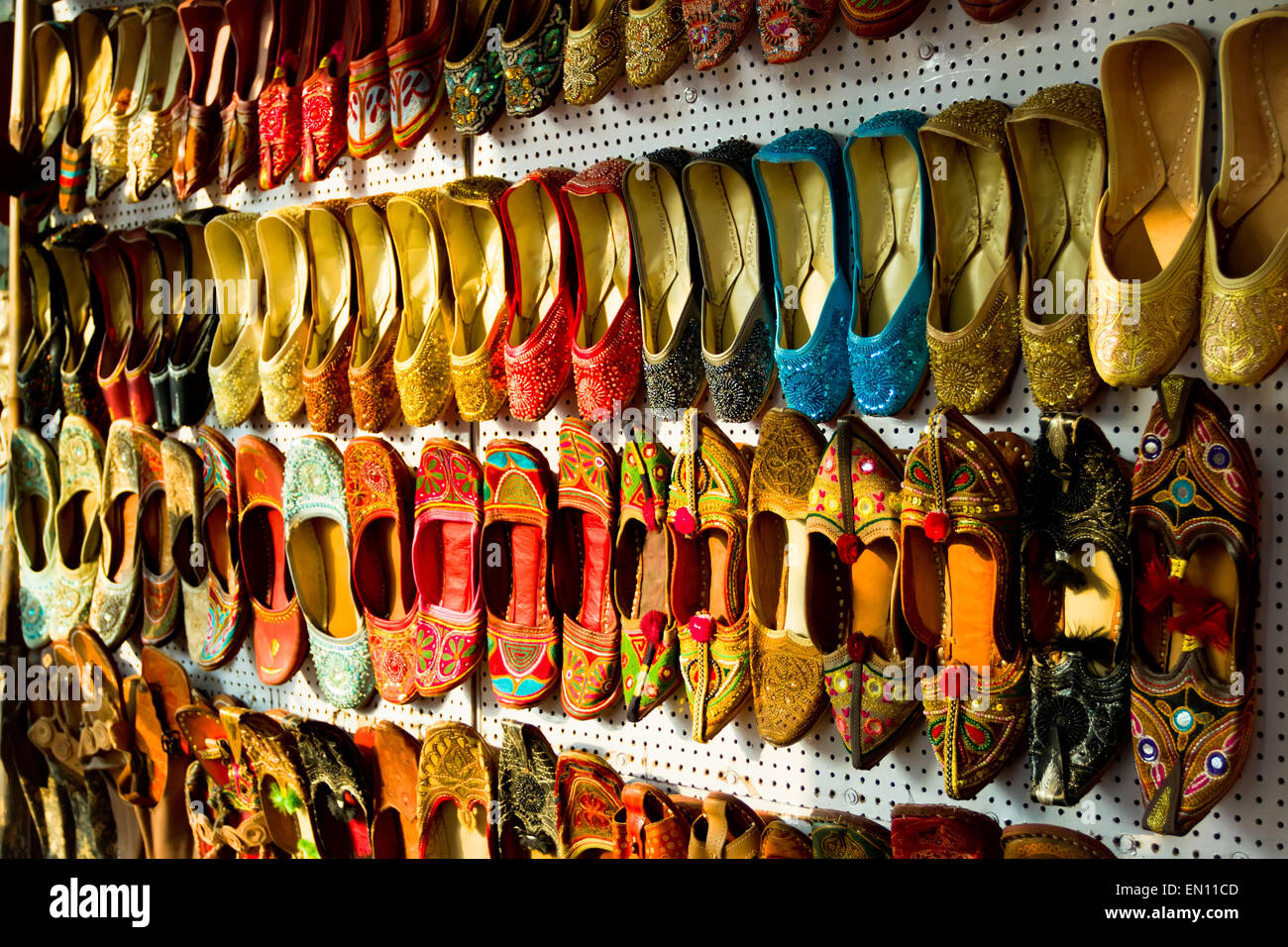 Multicolored Traditional Indian shoes Stock Photo: 81772333 - Alamy