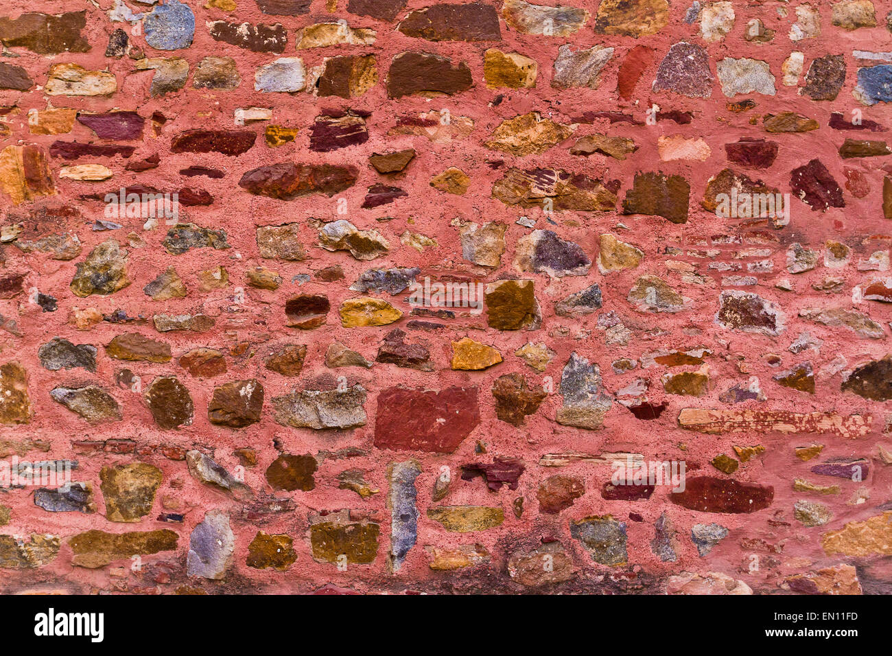Colourful stone wall of the Red Fort. India, Delhi Stock Photo - Alamy