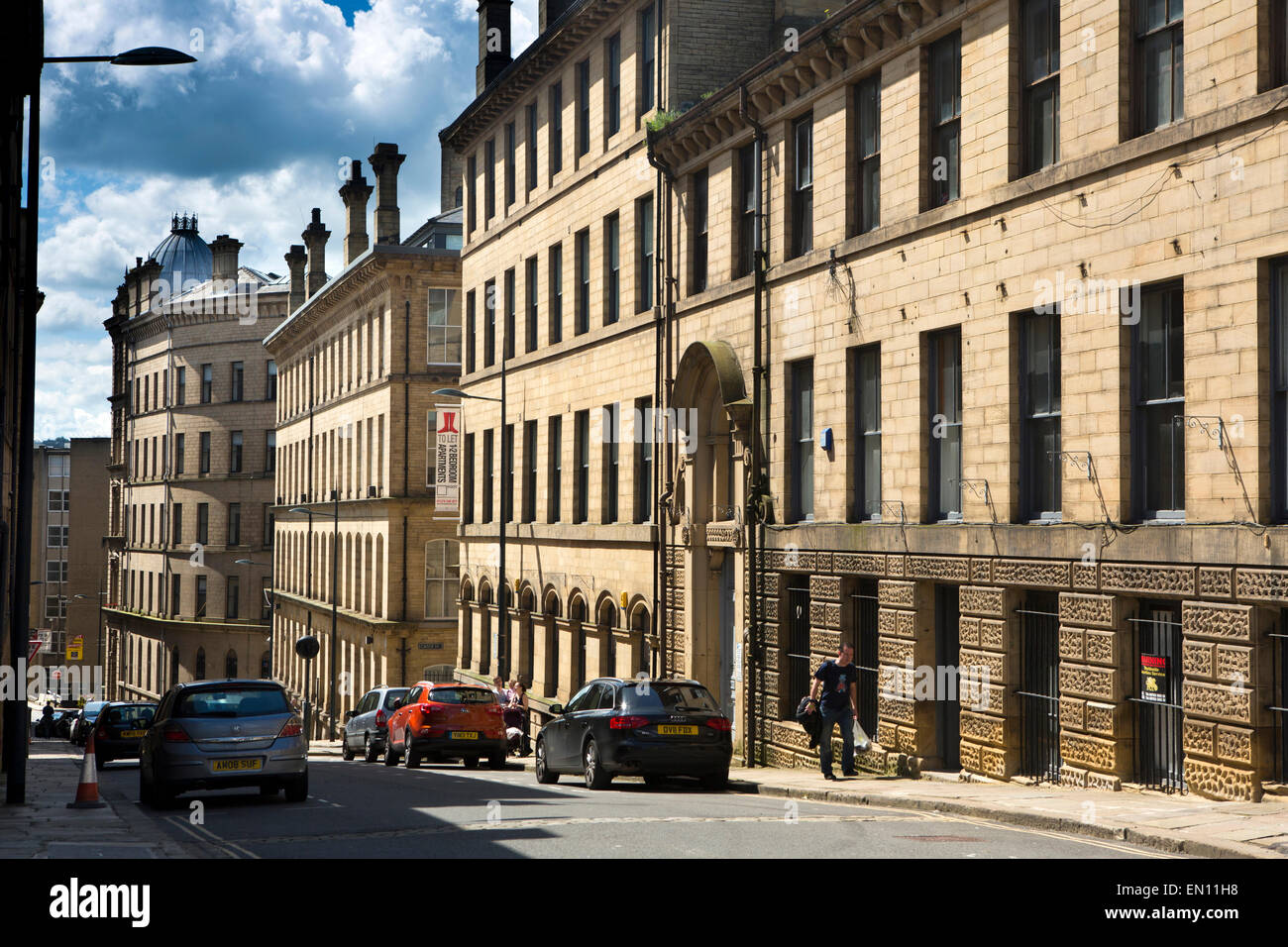 UK, England, Yorkshire, Bradford, Little Germany, Burnett Street ...