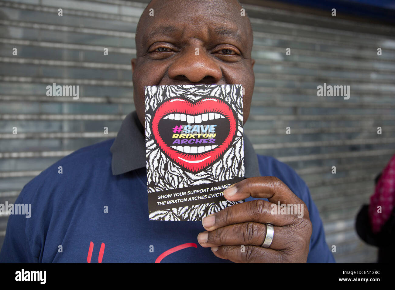London, UK. Saturday 25th April 2015. With gentrification devastating ...