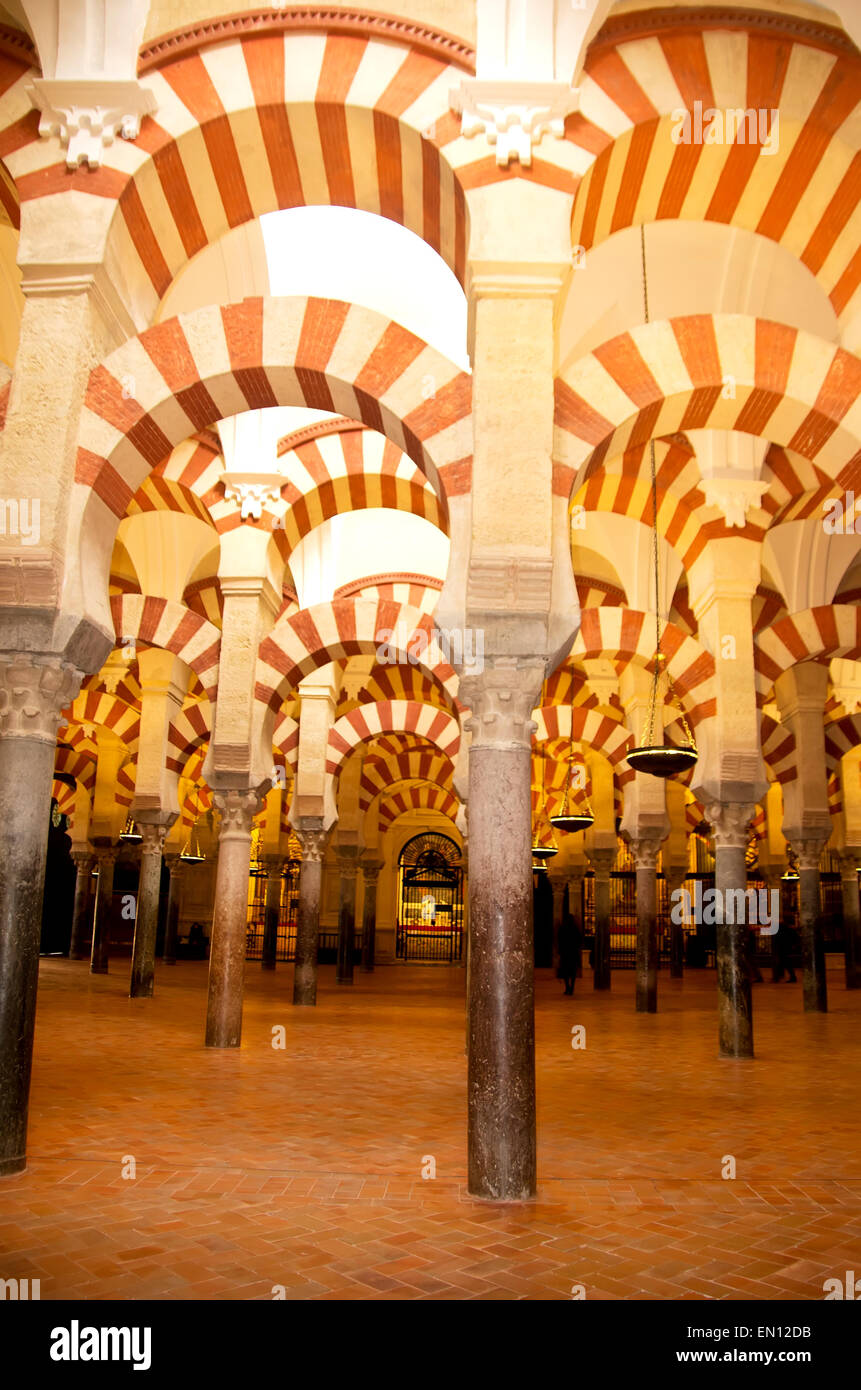 interior of Great Mosque in Cordoba, Spain Stock Photo - Alamy