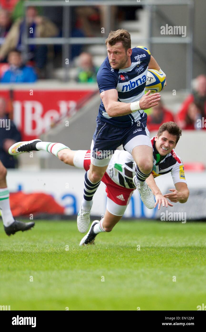 Sale, UK. 25th Apr, 2015. Aviva Premiership Rugby. Sale Sharks versus ...