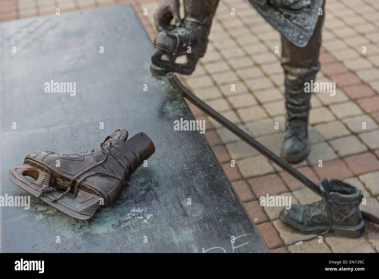 statues and sculptures at O2 arena, Prague, Vysocany, Czech republic ...
