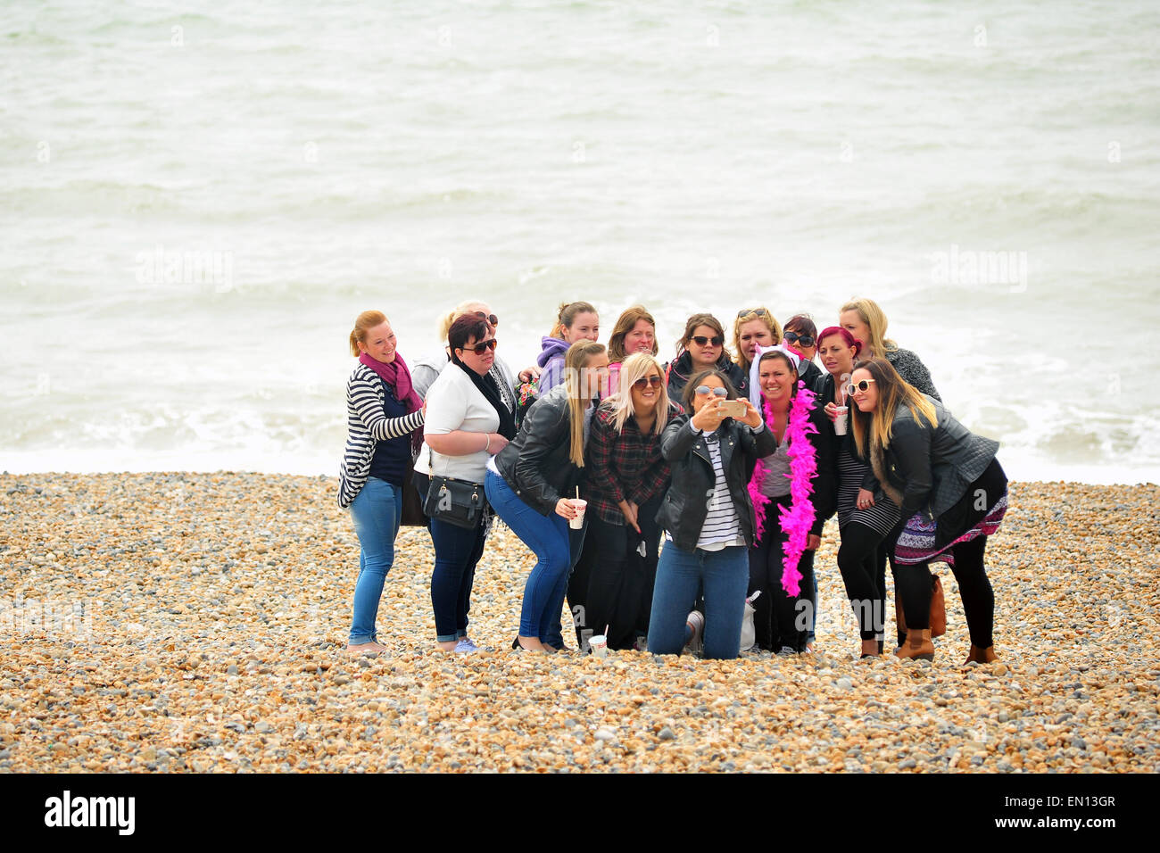 Hen party on beach hi-res stock photography and images - Alamy