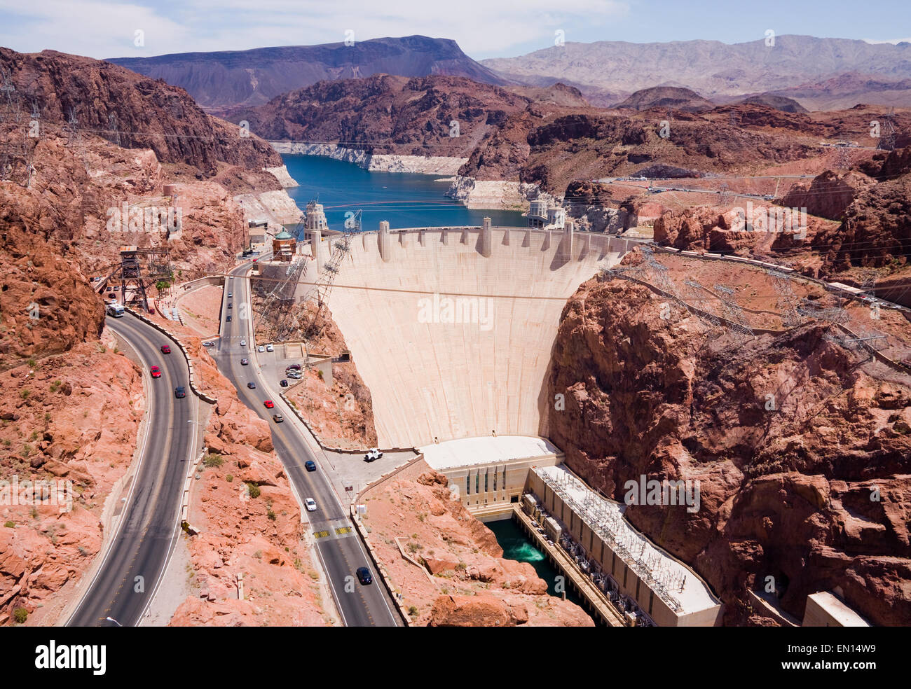 Aerial view of Hoover Dam Stock Photo - Alamy