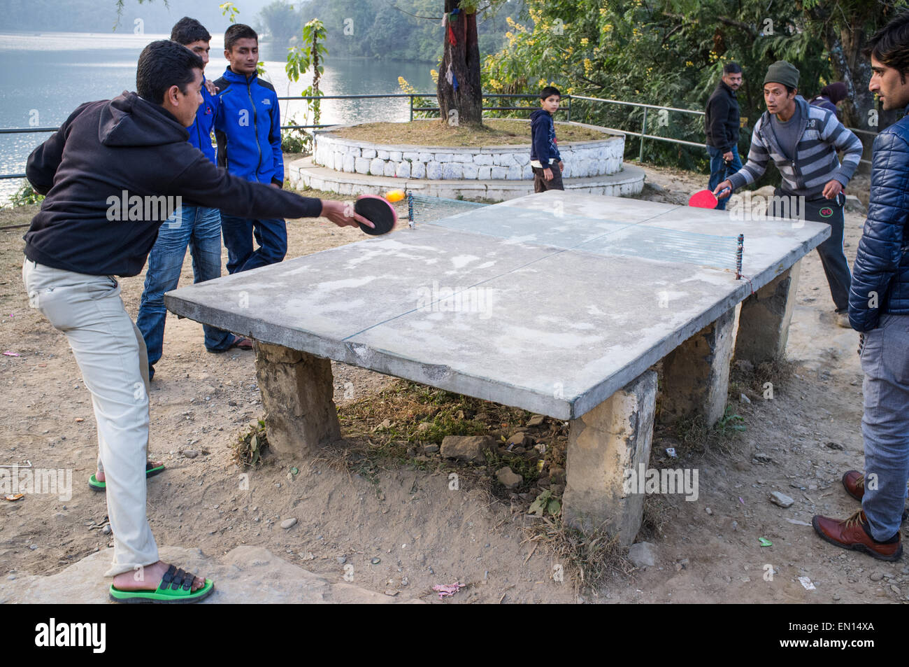 Nepalese children playing game in hi-res stock photography and images ...