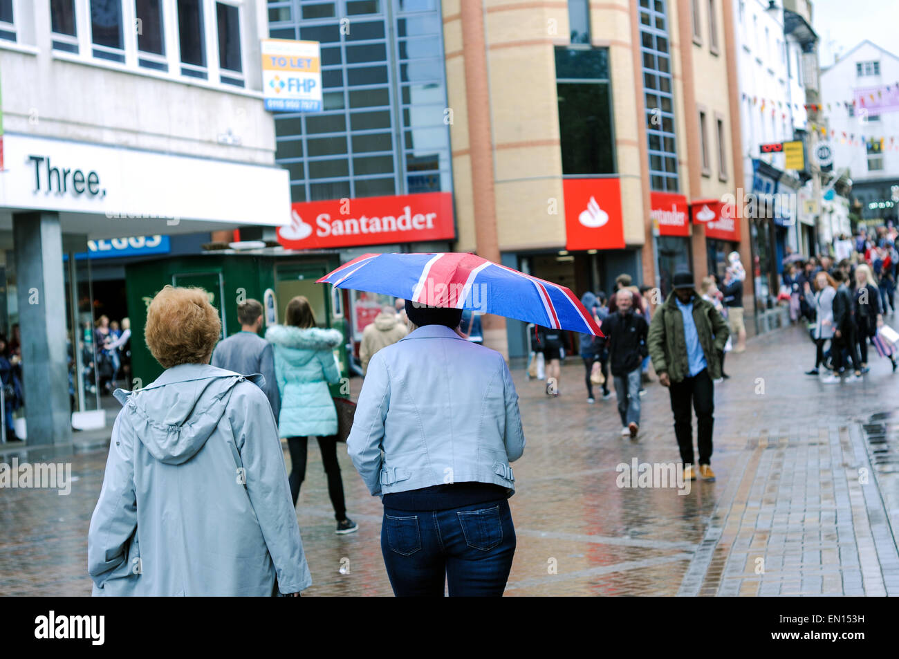 Nottingham, UK. 25th Apr, 2015. A day of cooler temperatures with ...