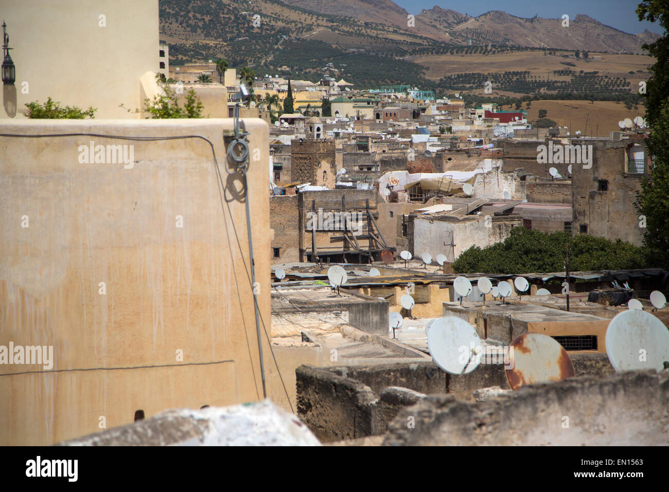 Morocco fez town overview hi-res stock photography and images - Alamy