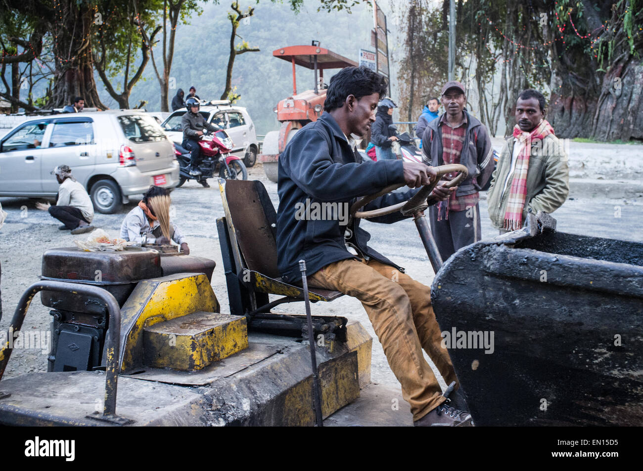 roadworks, Pokhara, Nepal Stock Photo - Alamy