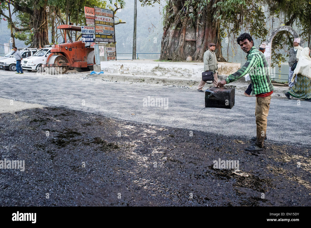 roadworks, Pokhara, Nepal Stock Photo - Alamy